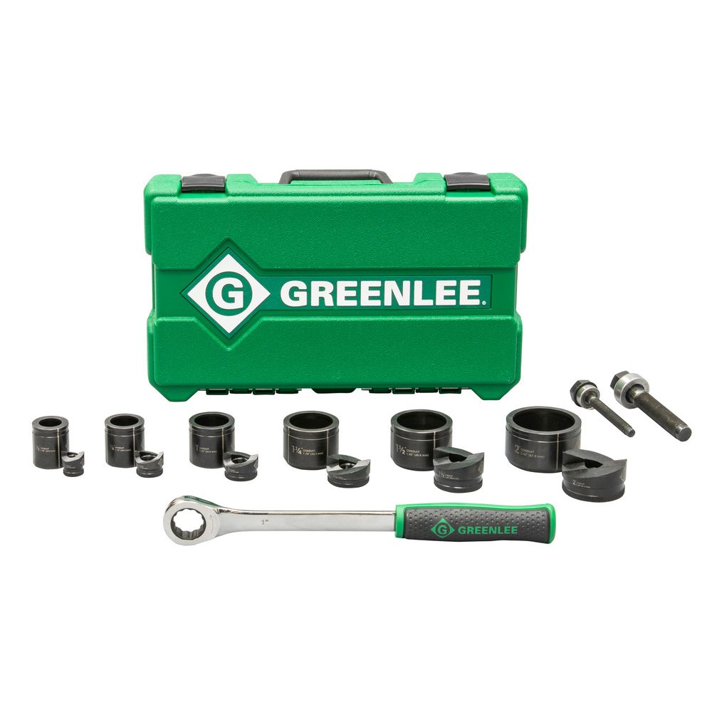 Greenlee 7238SB Manual Knock Out Punch / Puncher Kit with Ratchet 1/2 ...