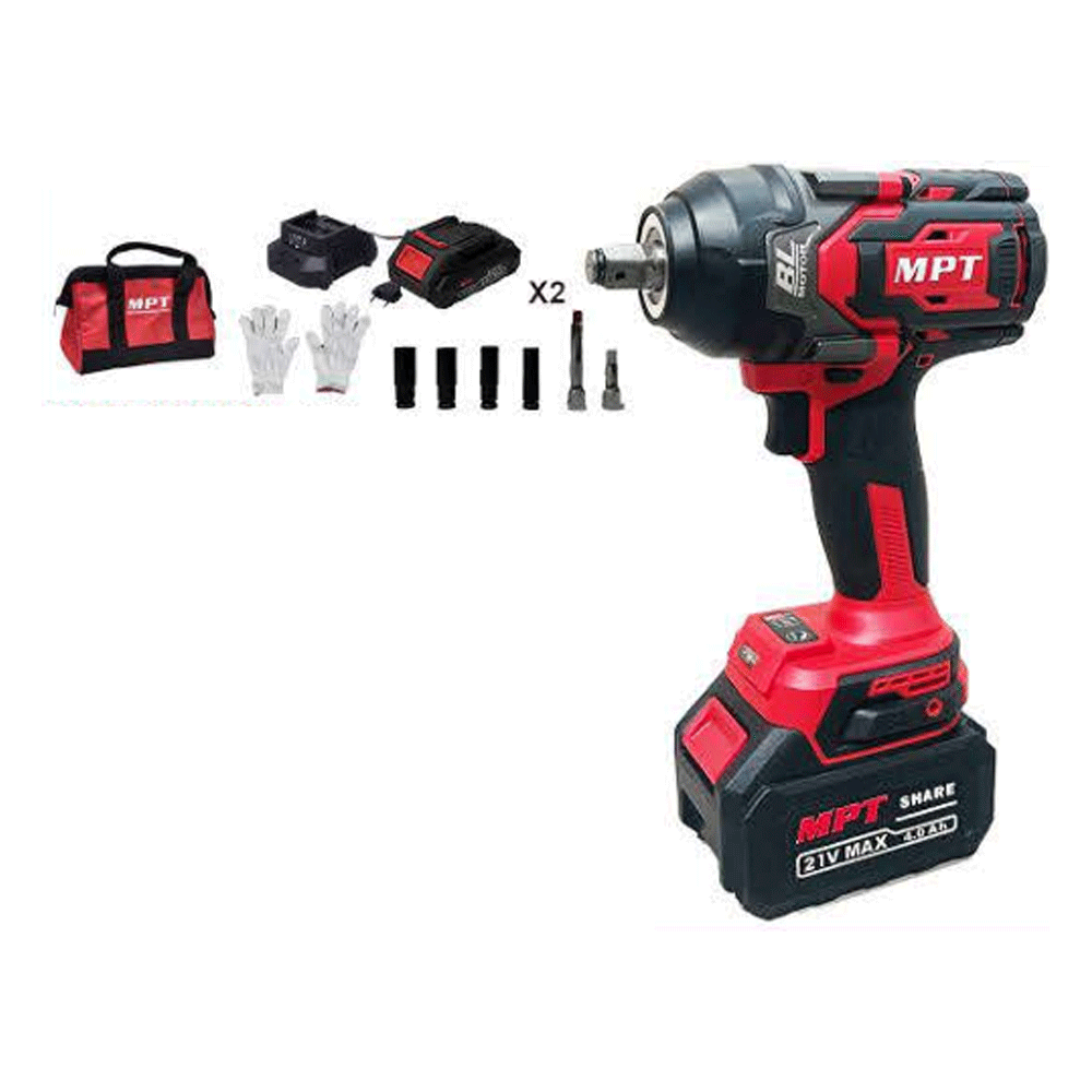 MPT MPIW21800.KO1 Brushless Cordless Impact Wrench and Tools Set ...