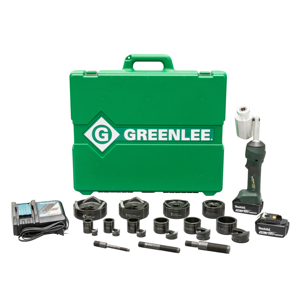 Greenlee LS100X11SB4 Battery-Hydraulic Knock Out Punch / Puncher Kit 1/ ...